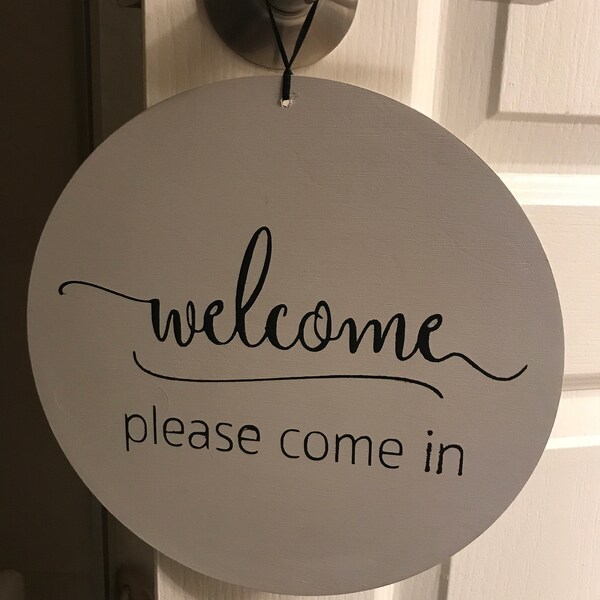 Round Modern in Session Sign, Do Not Disturb Sign, Welcome Business ...