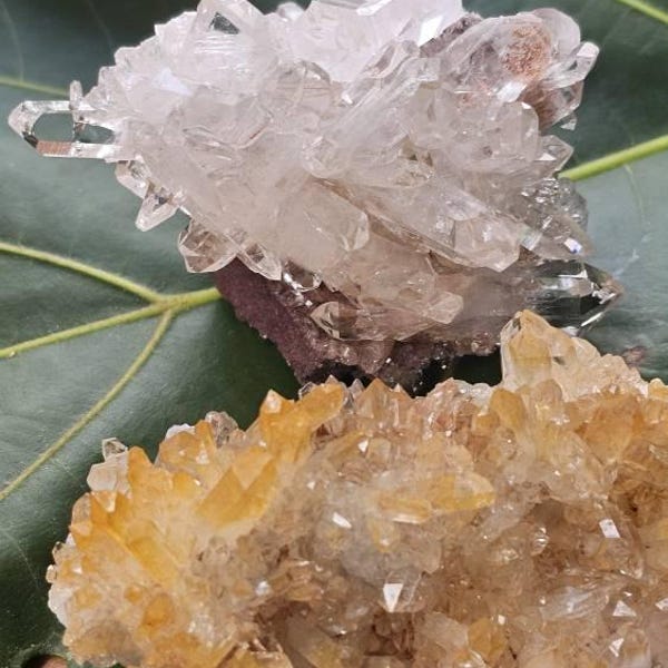 Statement Pink-purple Diamond Calcite on Dogtooth Calcite Specimen With ...