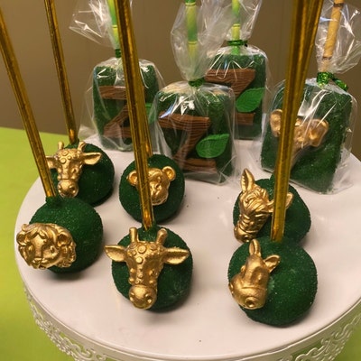 Golden Jungle Animal Heads, Sugar Animals, Fondant Animals, Gum Paste ...