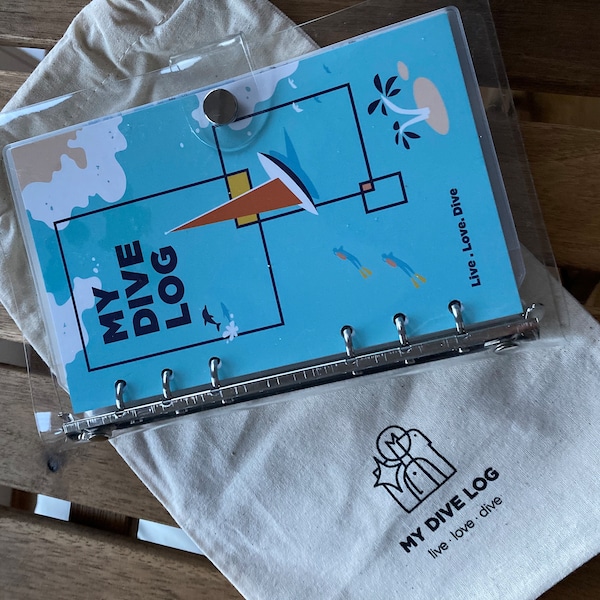 NEW! My Dive Log | Handmade PVC Dive Log, Scuba Diving Logbook, A6 Size ...