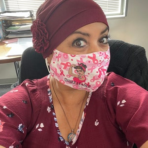 Cancer Warrior Face Mask USA Made Hand Sewn Fabric Face - Etsy
