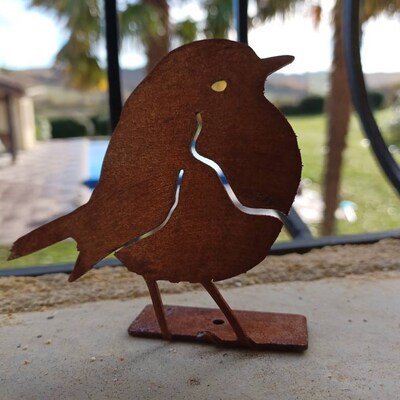 Rusty Metal Robin Steel Robin Decoration Rusty Bird Wild Bird Art ...