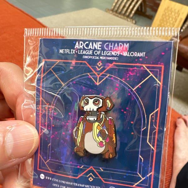 ARCANE Enamel Pin: Jinx Powder and Ekko Arcane Vinyl Customizable Set ...