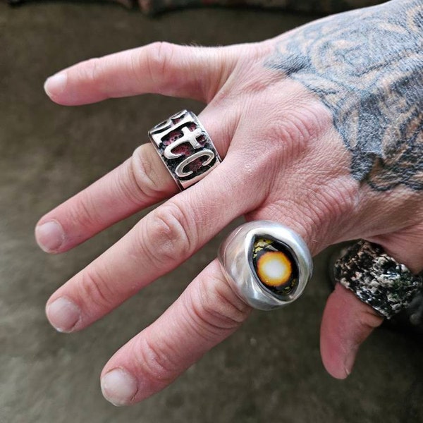 Hanuman Ring Beautiful Original Signed by Artist Ruben X V 50 Grams ...