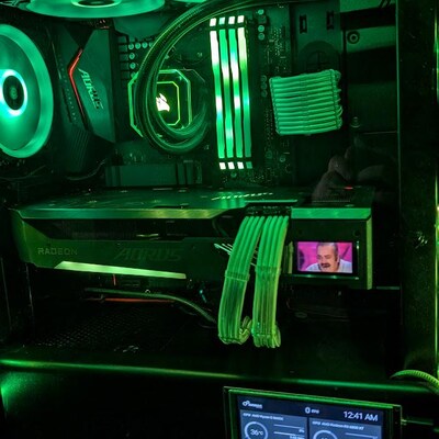 Custmoized Silver Mirrored RGB Gpu Backplate Pc Case Panel Argb Edge ...