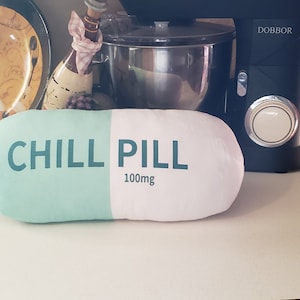 Chill Pill Decorative Throw Pillow Gift for Home, Apartment, Dorm Room ...