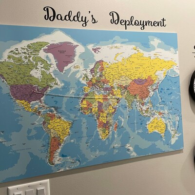 World Map Push Pin, Push Pin Map, World Map Pin Board, Cork World Map ...