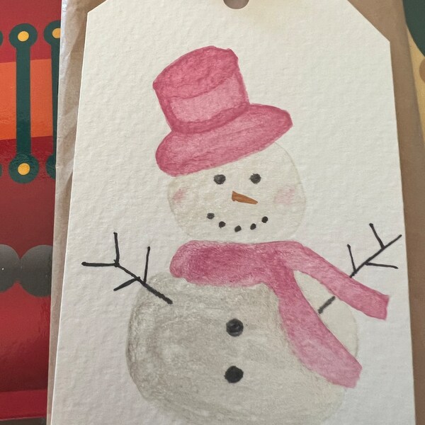 Set of 10 Hand Painted Watercolor Gift Tags | Christmas Gift Tags ...