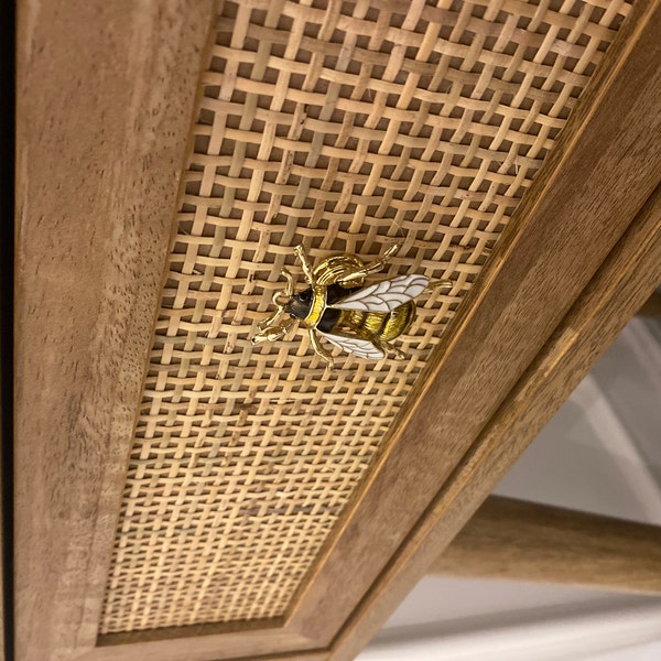 Enamel Bees Gather Honey Drawer Knobs / Bees Gather Honey Cabinet ...