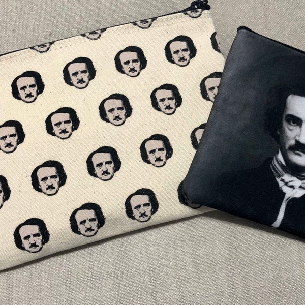 Edgar Allan Poe - Lined Twill Coin Purse - Double Sided Print - Vintage ...