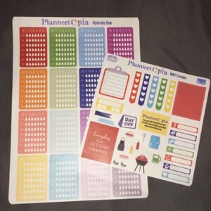 7 Day Hydrate Stickers 1 Planner Stickers Perfect for your | Etsy