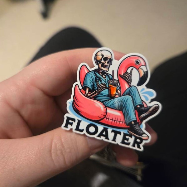 Funny Float Nurse Retractable Badge Reel, Floater Skeleton Pool Float ...