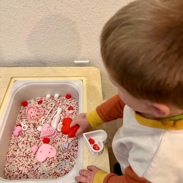 Valentine's Sensory Bin Montessori Play Kit for Kids | Preschool Toy ...
