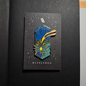 Meteor Pin Celestial Scene Anime Gold Comet Star Flame Castle Space ...