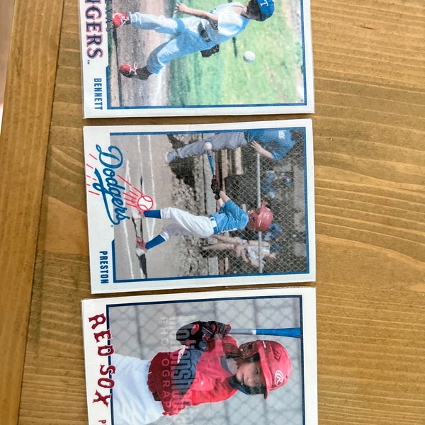 1970s-style Stripe Green Gold Retro Customizable Baseball Trading Card ...