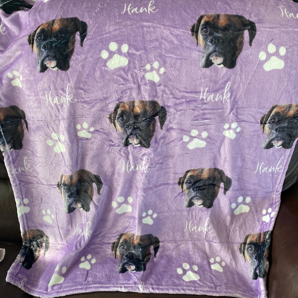 Personalized Dog Blanket With Name Custom Photo Blanket for Dog Custom ...
