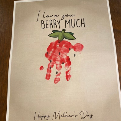 I Love You Berry Much / Handprint Footprint Art / Kids Baby Toddler ...
