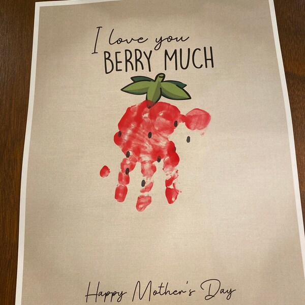 I Love You Berry Much / Handprint Footprint Art / Kids Baby Toddler ...