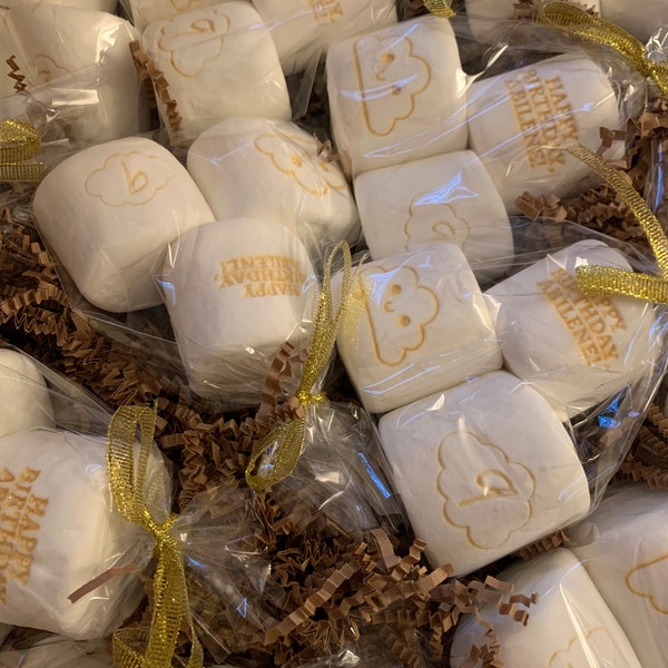 Custom Engraved Marshmallows on a Wooden Pick, Perfect for Hot Cocoa ...