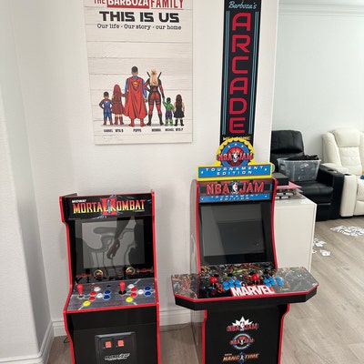 Arcade Sign Vertical, Gamer Gift, Custom Arcade Decor, Game Room Sign ...