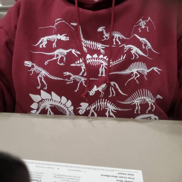 Dinosaur Skeleton Sweatshirt, Dinosaur Skeleton Hoodie, Dino Sweatshirt ...