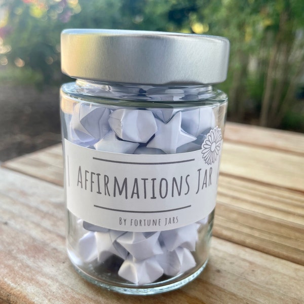 Affirmation Jar: 100 Origami Paper Stars With Positive Affirmations for ...