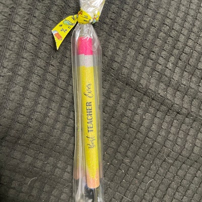 Personalized Epoxy Pencil Pen With Teacher's Name and Quote - Etsy