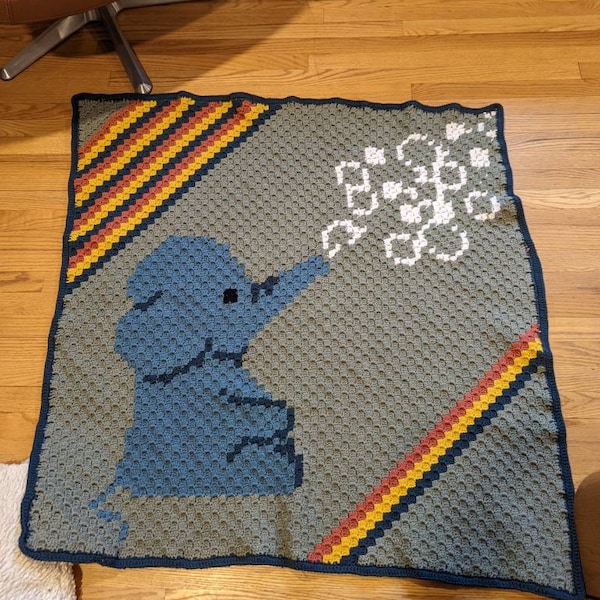 Angel Fishes—c2c Crochet Blanket Pattern Graph | C2C Angel Fish Baby ...