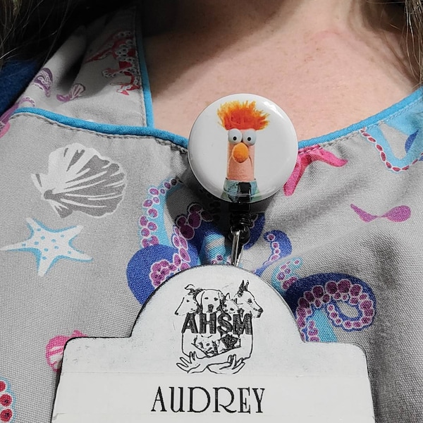 Muppets "beaker" Badge Reel - Etsy