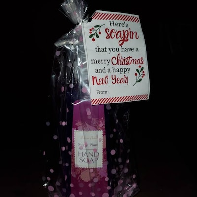 Christmas Holiday Soap Gift Tag Printable for Coworker Friend Teacher ...