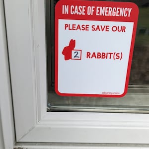First Aid Kit Vinyl Rabbit Sticker Label, Glossy Red Medical Sticker ...