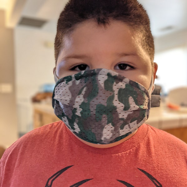 Sheer Mesh One Layer Sports Face Mask | Nose Wire | Child to Adult ...