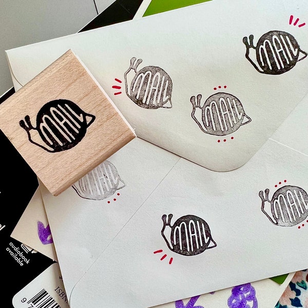 Snail Mail Delivery Rubber Stamp, Snail Mail Stamp, Pen Pal Stamp ...