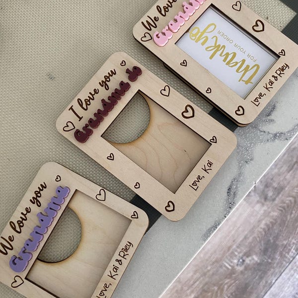 Personalized Father’s Day Picture Frame Magnet Custom Wallet Instax ...