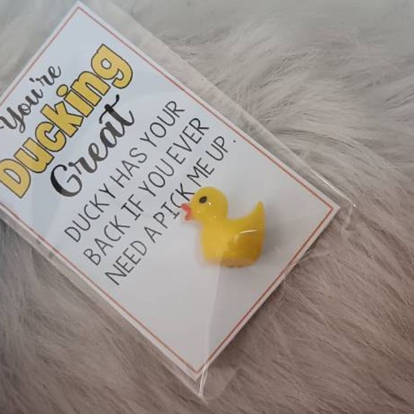 You're DUCKING Great! -rubber Duck, Good Luck Charm, Lucky Ducky -sweet ...