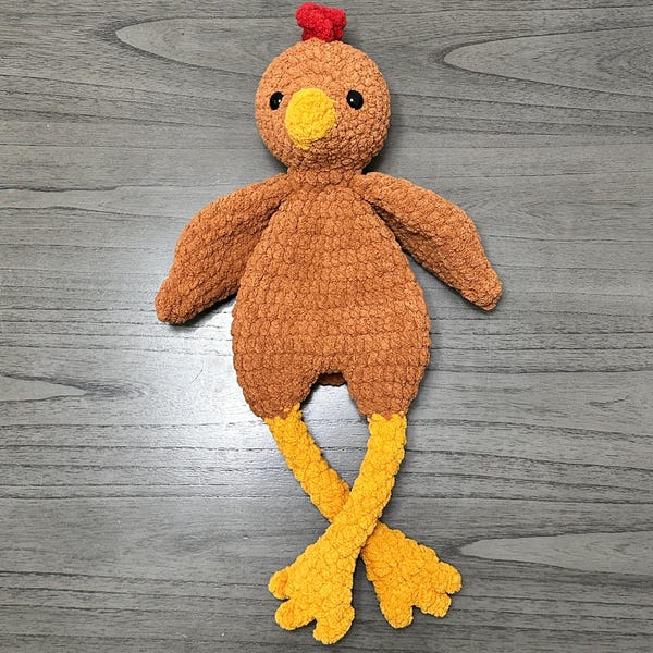 Big + Little Chickie Knotted Lovey — Crochet Chicken PATTERN - Etsy