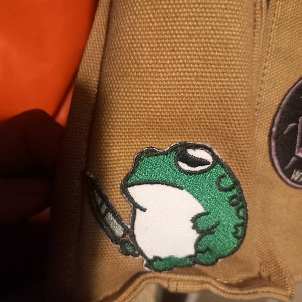 Frog Killer Iron on Patch Frog Patches, Frog Patches Iron on ,embroidered Patch Iron, Patches ...
