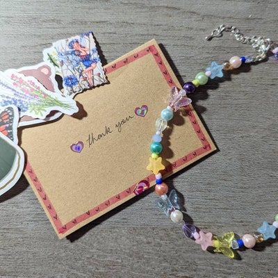 Beaded Phone Charms Cottagecore Fairycore Star Heart Glass Pearl Jewelry Rainbow Phone ...