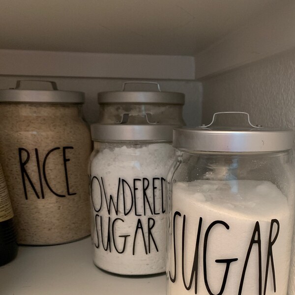 Custom Rae Dunn Inspired Vinyl 3" Decals-canister Labels-farmhouse ...