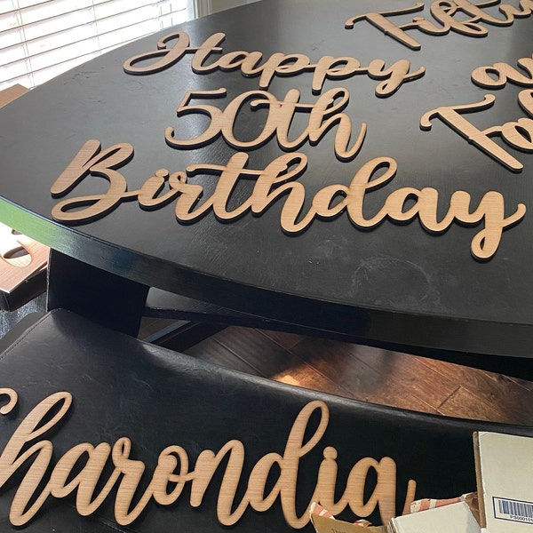 Fifty and Fabulous, Happy Birthday Sign, 50th Birthday Sign, 10 Inch ...