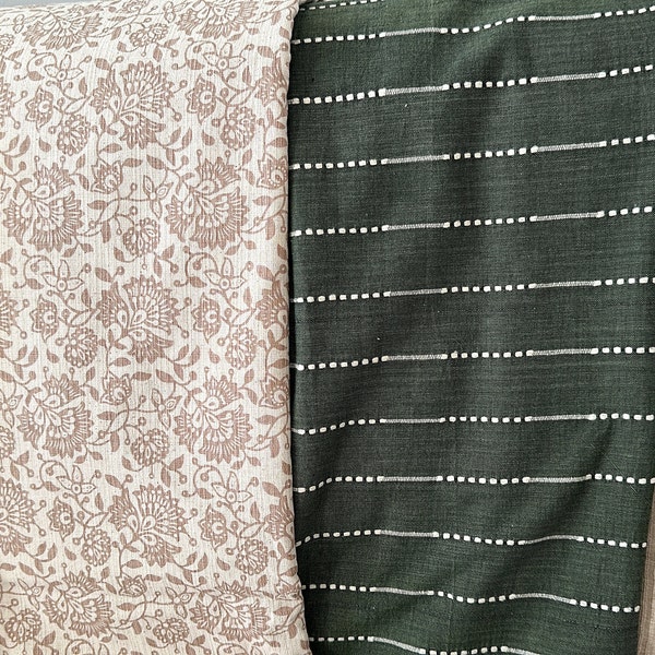 Mee Thong,the Chom Tong Handwoven Native Cotton Fabric,green Shade ...