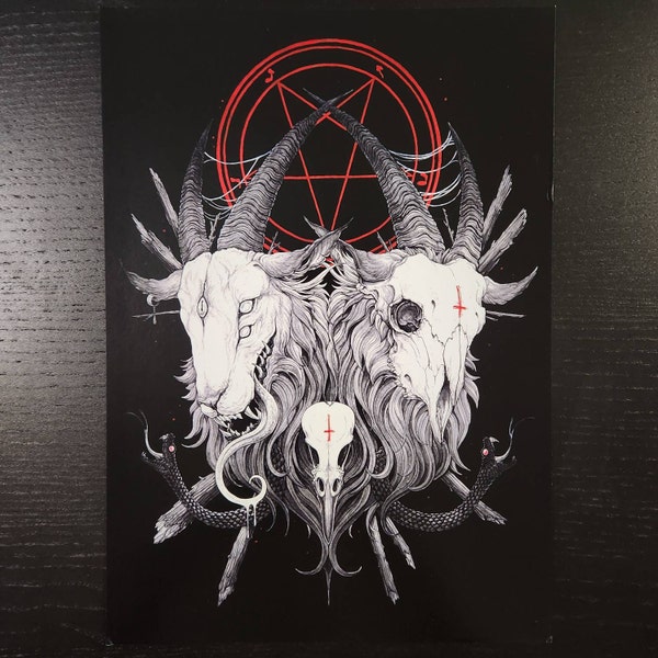 Celestial Raven Bird Wings Illustration Art Painting Print, Astrology ...