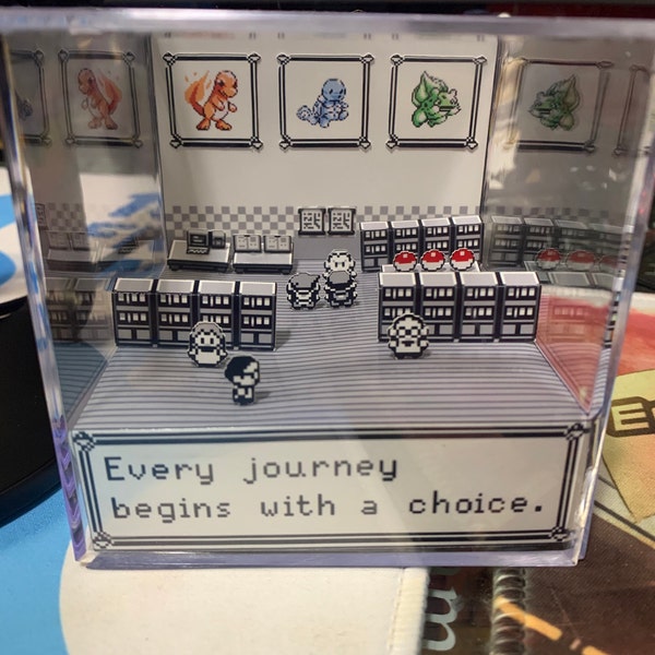 3d Pokémon Cube - Oaks Lab Generation 1 - 3D Pokemon Display - Perfect ...