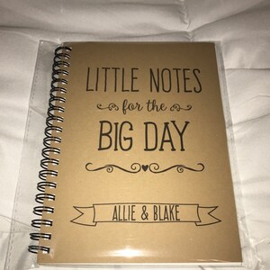 Little Notes for the Big Day Personalized 5 x 7 | Etsy