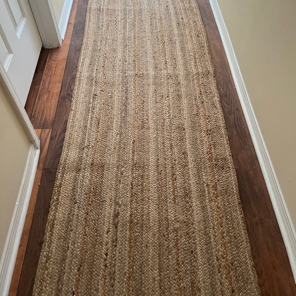 Extra Large Jute Rug in Warm White. Ecologic Jute and Herb Dye Rug ...