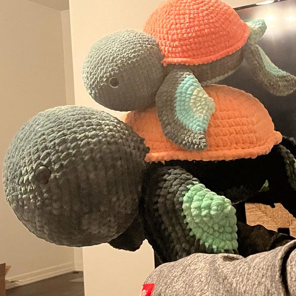 Crochet Jumbo Turtle (human Size) Pattern PDF Download Extra Large ...