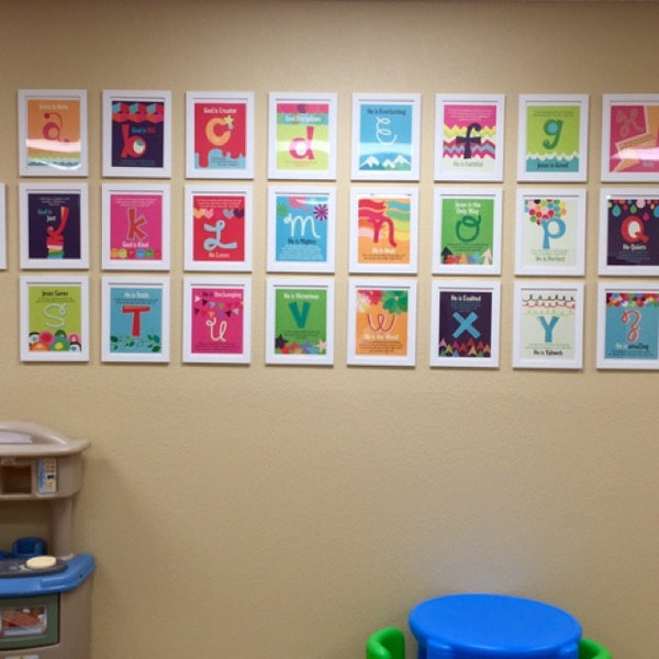 ABC Scripture Cards, Abc's of God Scripture Art, Christian Kids Set of ...