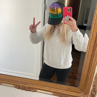 Airbrush Trucker Hat Custom, 5 Panel Graffiti Trucker Hat, Trendy Cool ...