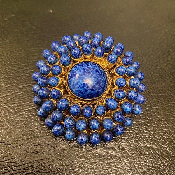 Vintage Louis Rousselet Made in France Opaque Blue Lampwork Glass ...