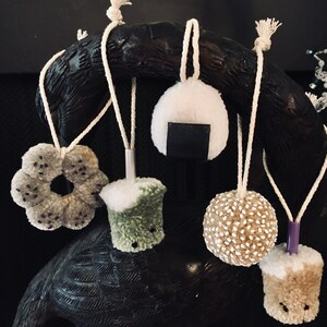 Sprinkle Mochi Donut Pom Pom Christmas Ornament | Etsy